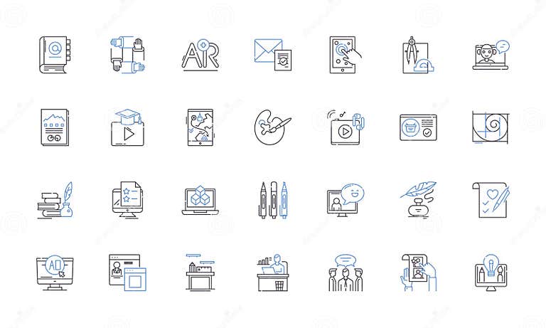 Developer Line Icons Collection. Coding, Software, Programming, Debugging, Designing, Innovation ...