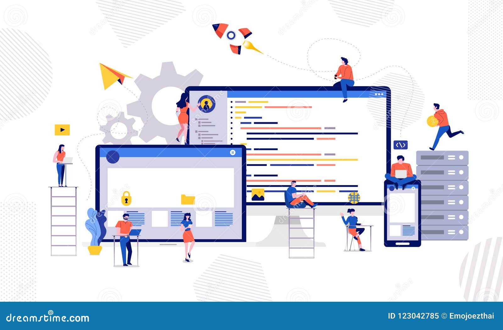 Developer programmer stock vector. Illustration of developer - 123042785