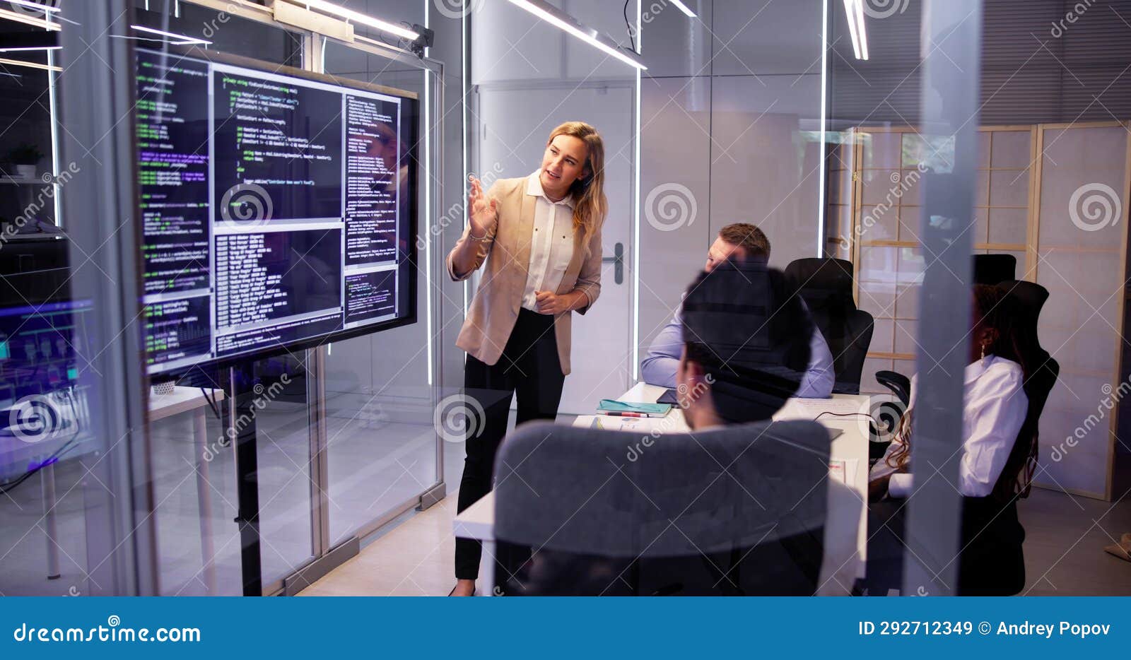 Developer Programmer Team Meeting Stock Image - Image of software ...