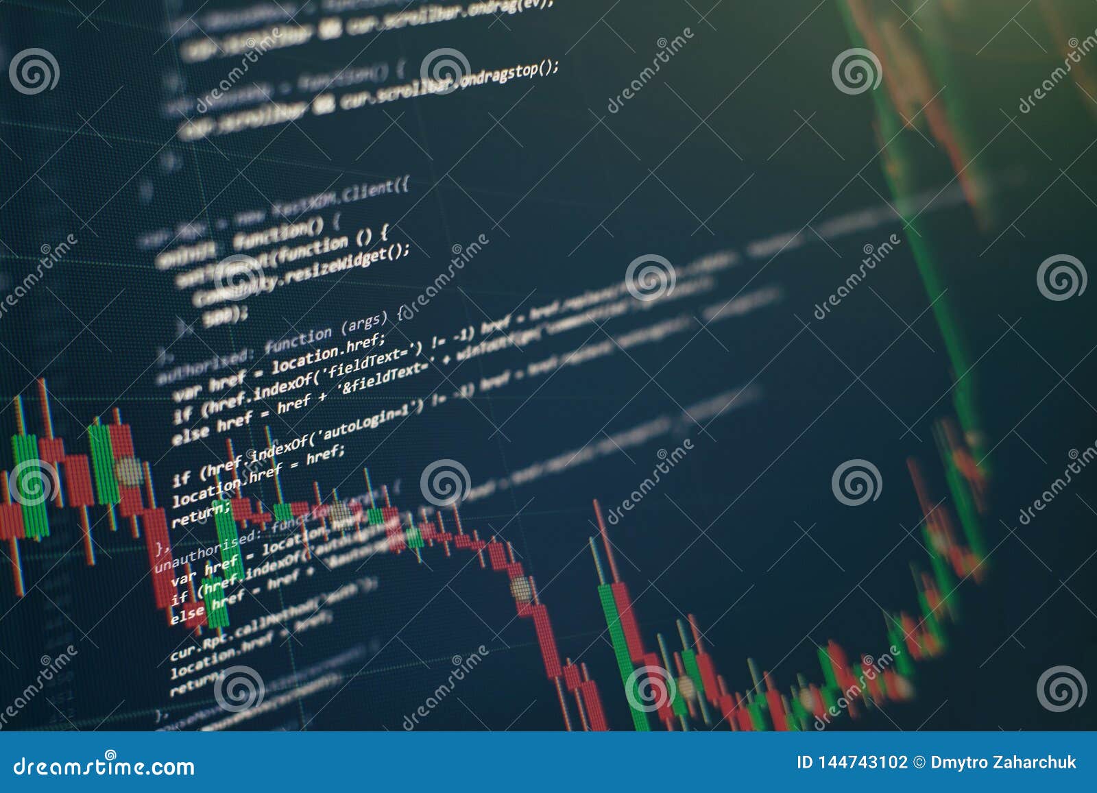Javascript Functions, Variables, Objects. Project Managers Work New Idea. Future Technology ...