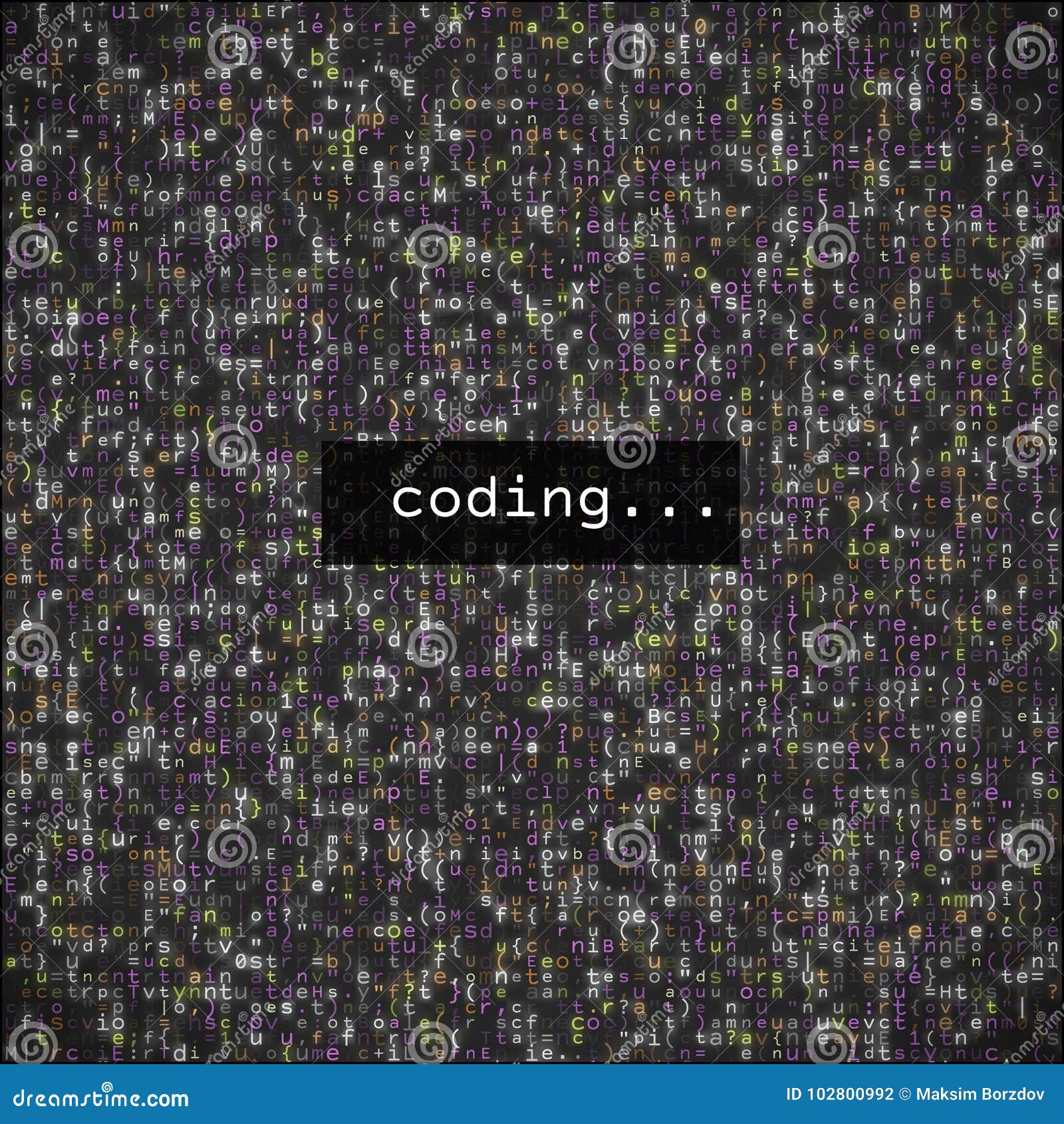 Developer Programming Codejavascript Abstract Computer Script Stock Vector Illustration Of