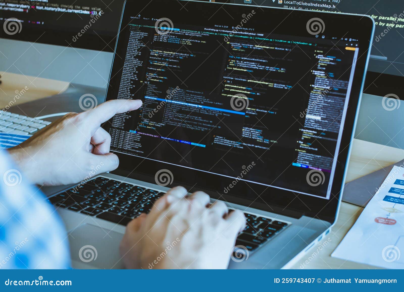 Developer Programming Pointing Coding Technology Website Design Safety Of The Social World