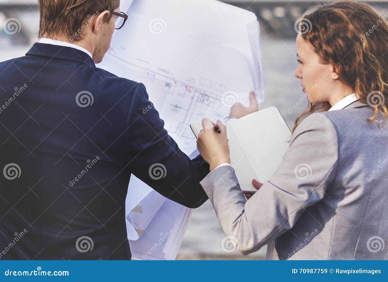 Developer Servey Planning Structure Construction Concept Stock Image ...