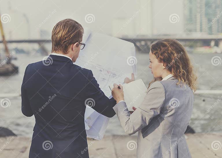 Developer Servey Planning Structure Construction Concept Stock Image ...