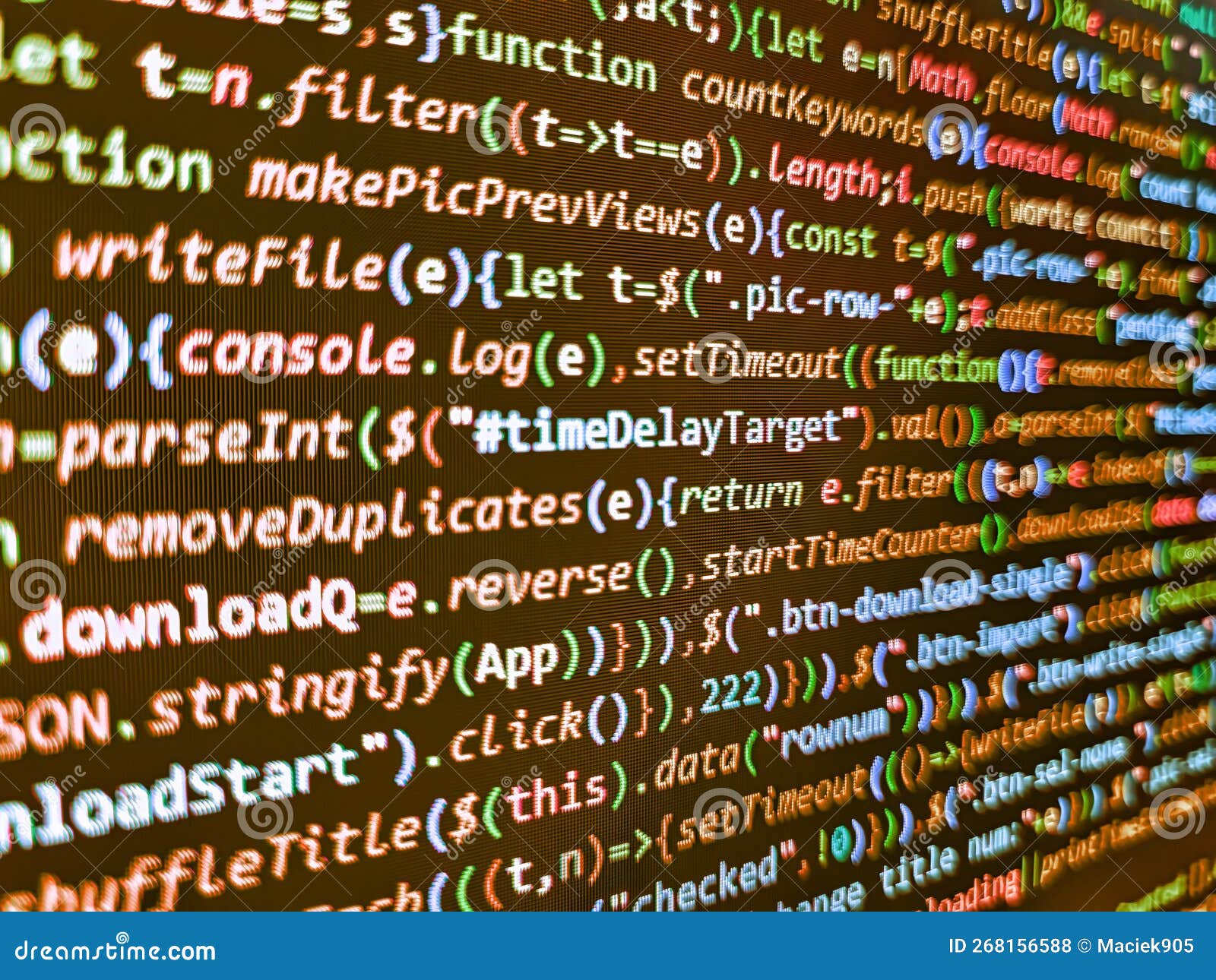 Computer Script Coding Source Code On Desktop Monitor Screen Of Code 5000
