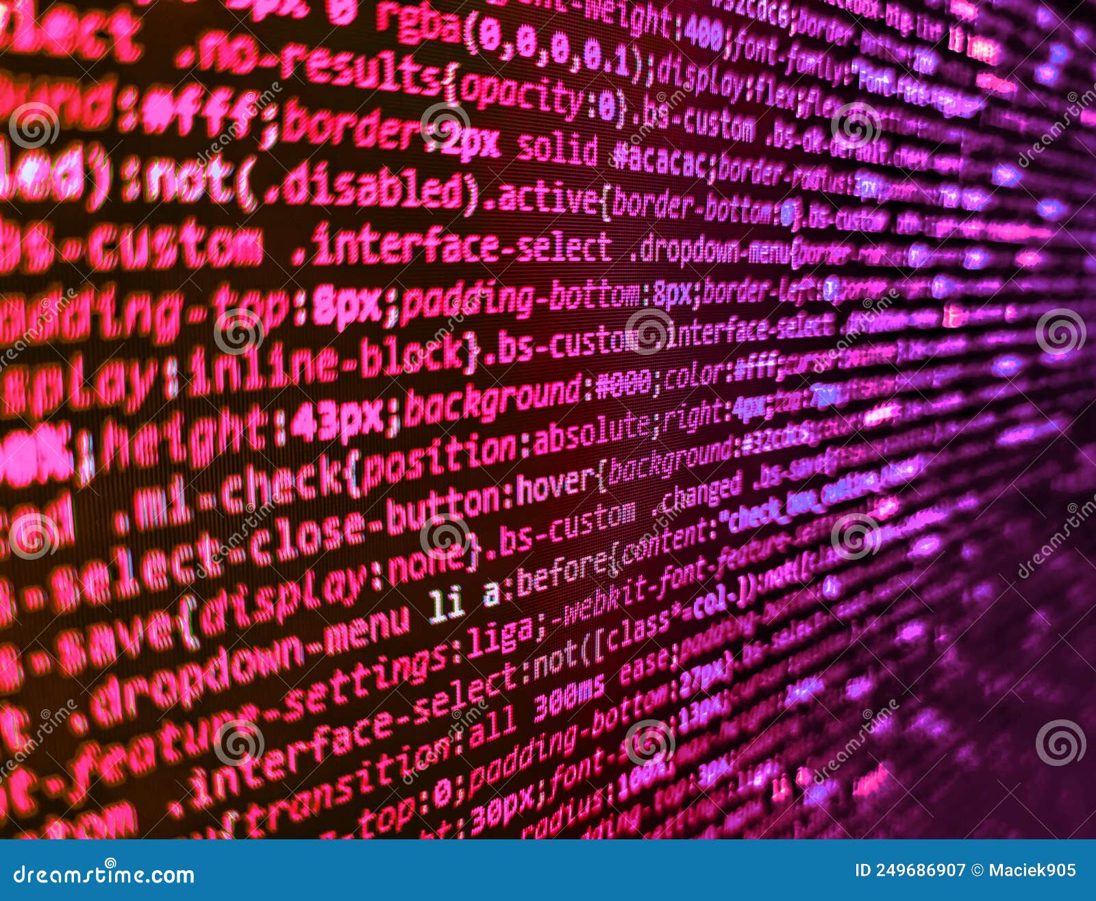 Developer Software Programming Code. Lines of Html Code Visible ... Developer Software Programming Code. Lines of Html Code Visible ...