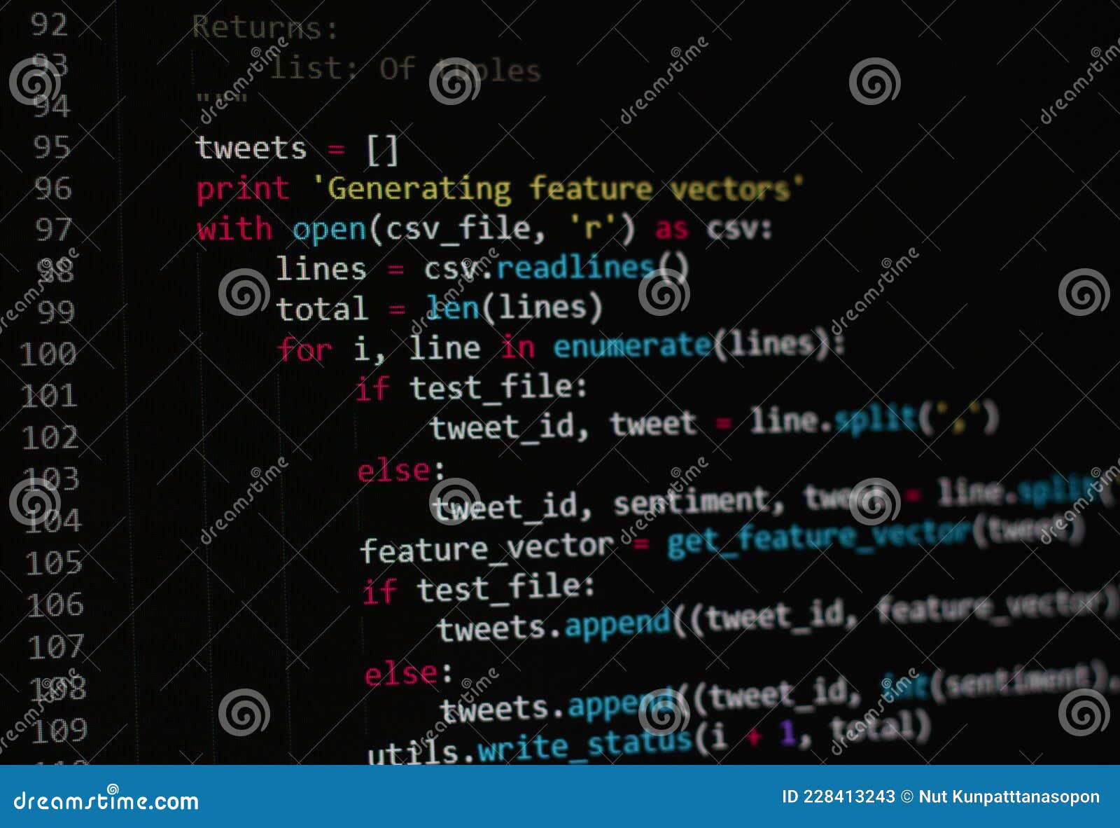Developer Software Source Code On Monitor Screen Writing Script Of 6302