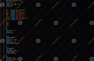 Developer Software Source Code on Monitor Screen. Writing Script of Software Developer. Program ...