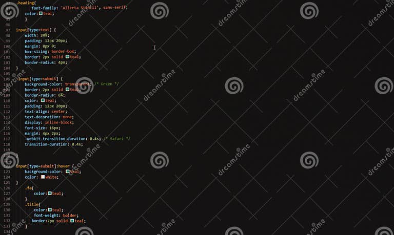 Developer Software Source Code on Monitor Screen. Writing Script of ...