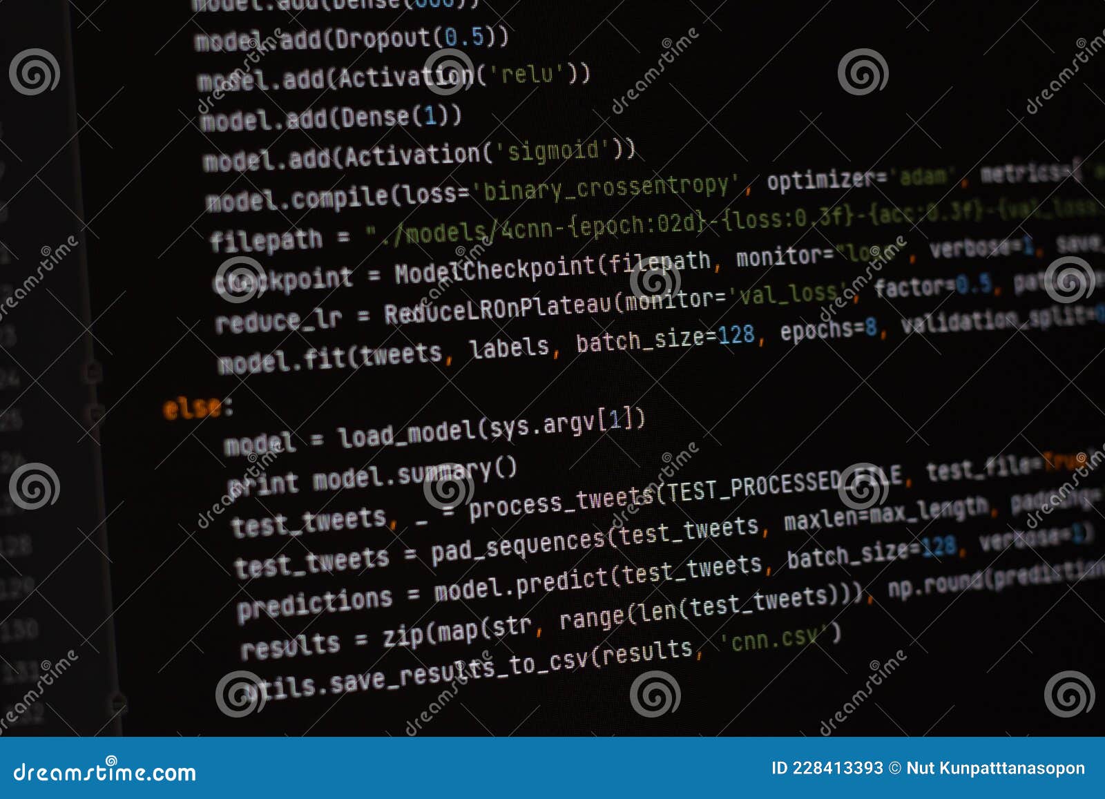 Developer Software Source Code on Monitor Screen. Writing Script of Software Developer. Program ...