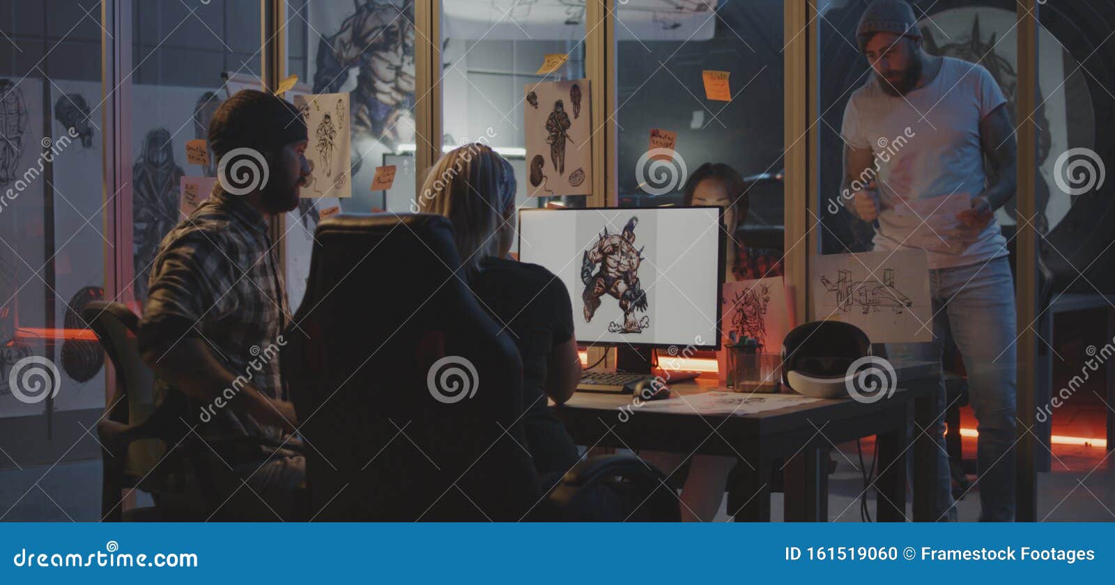 Developer Team Discussing Game Art Stock Photo - Image of discussion ...