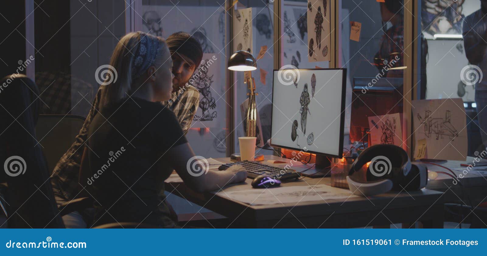 Developer Team Discussing Game Art Stock Image - Image of indoors ...