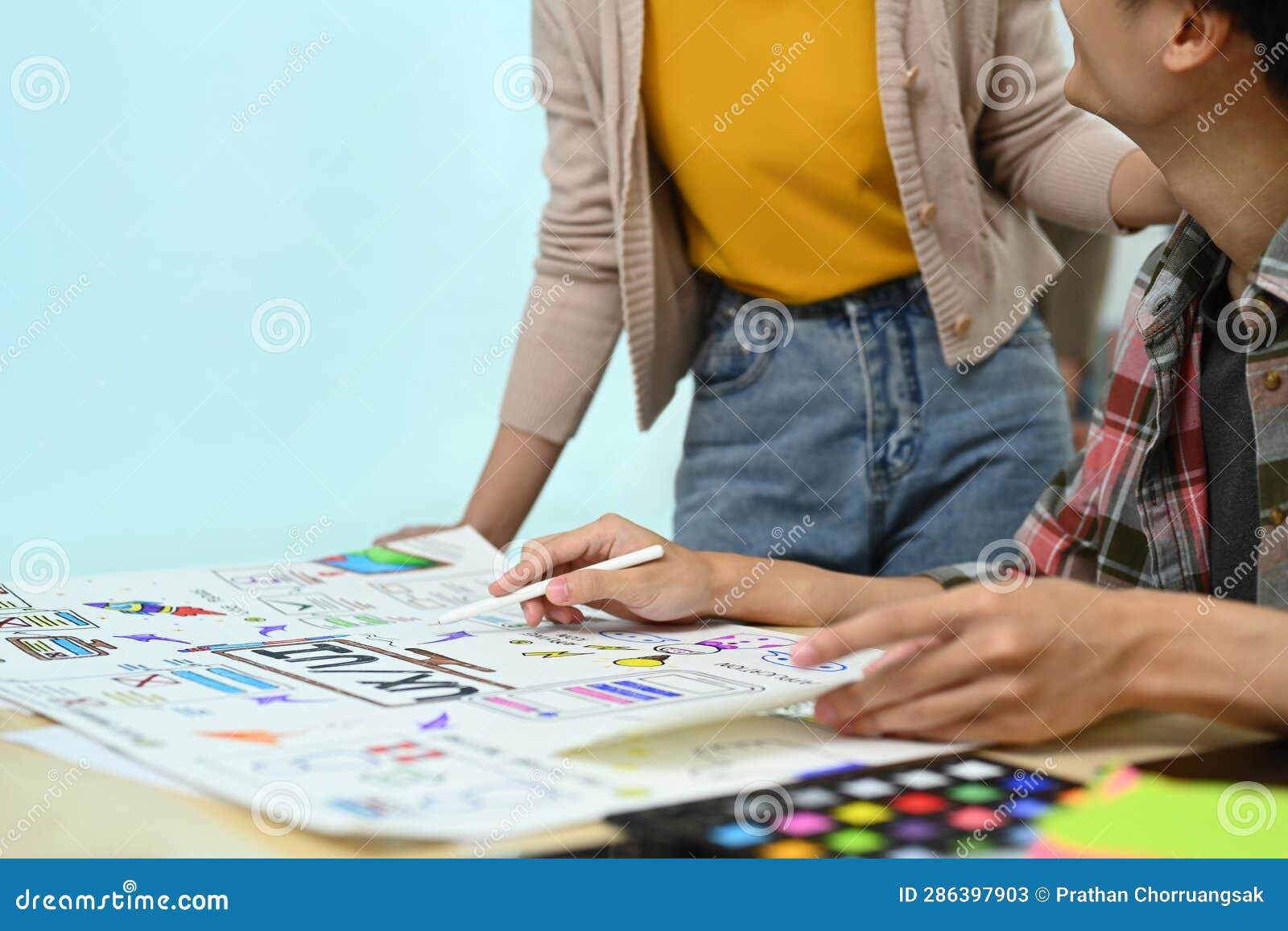 Developer Team Working on Development Project for Mobile Application at ...