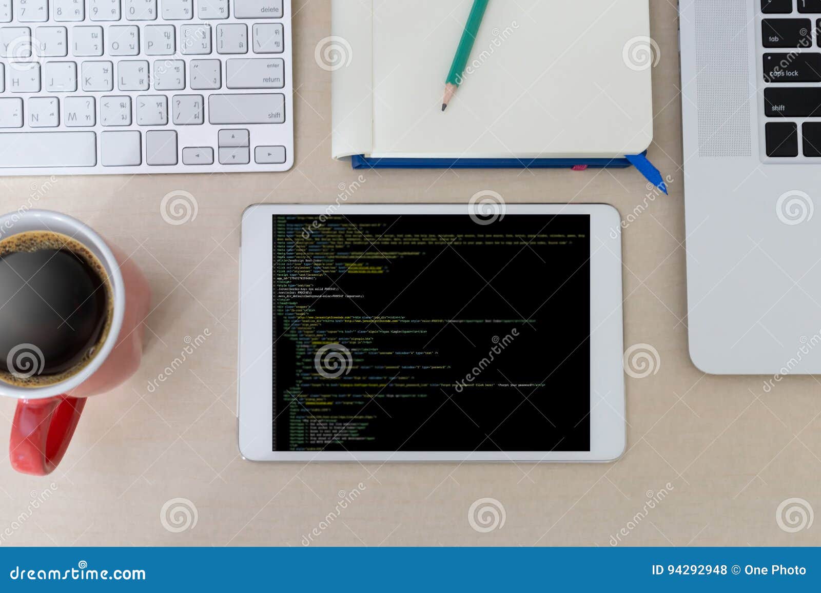 Developer Team Working Laptop Computer Mobile Application Softwareand ...