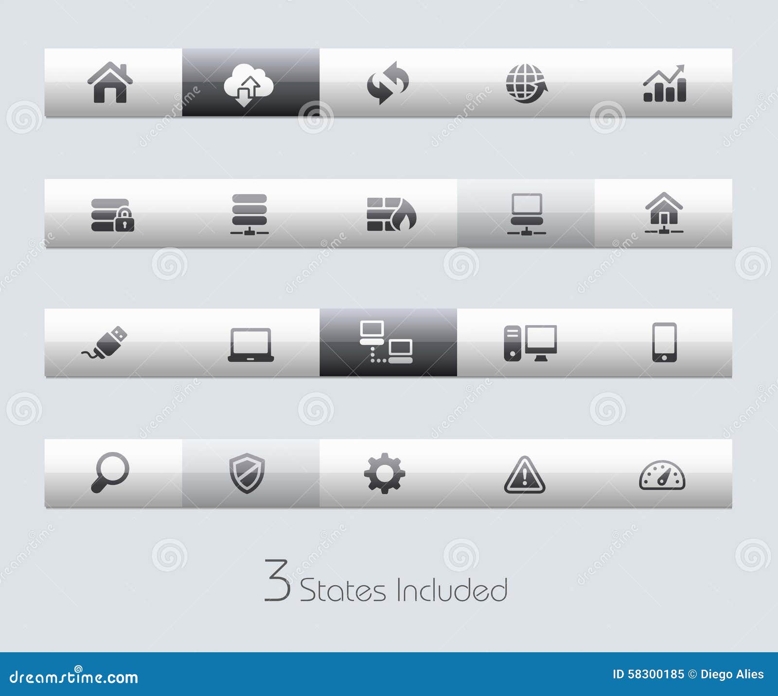 Developer -- Toolbars stock vector. Illustration of mobile - 58300185