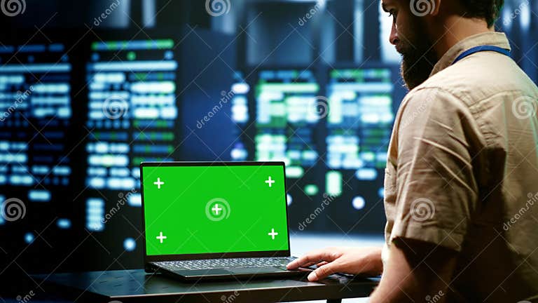 It Developer Using Mock Up Laptop Stock Photo - Image of computing, strain: 288995090