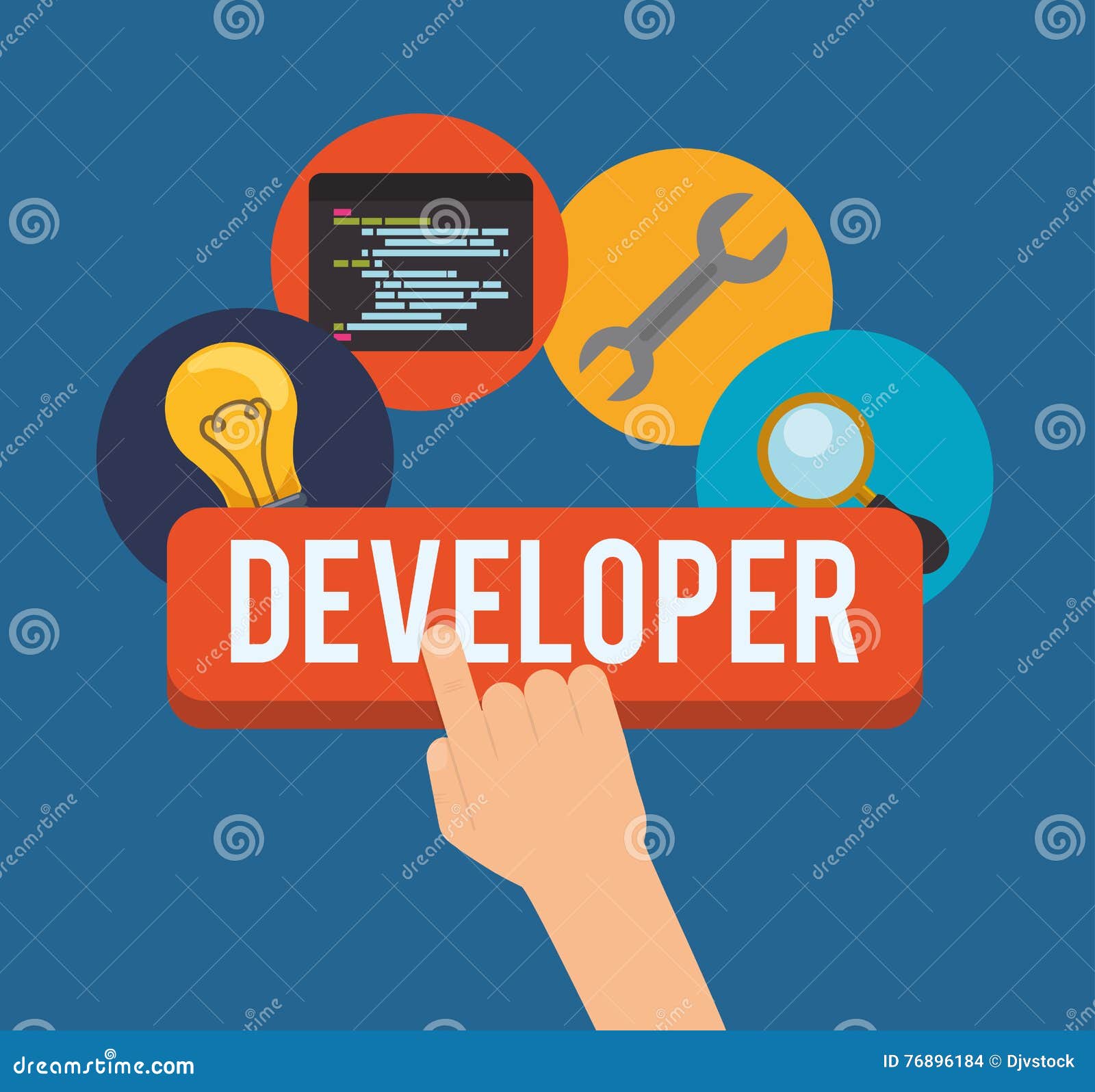 Developer Web Responsive Design Stock Vector - Illustration of sign ...