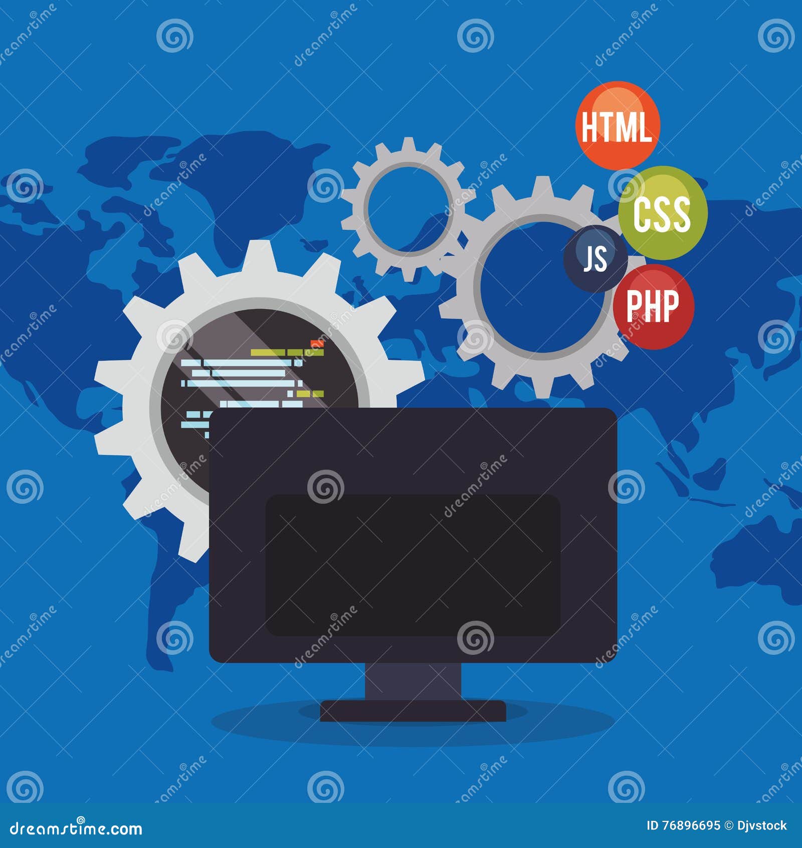 Developer Web Responsive Design Stock Vector - Illustration of sign ...