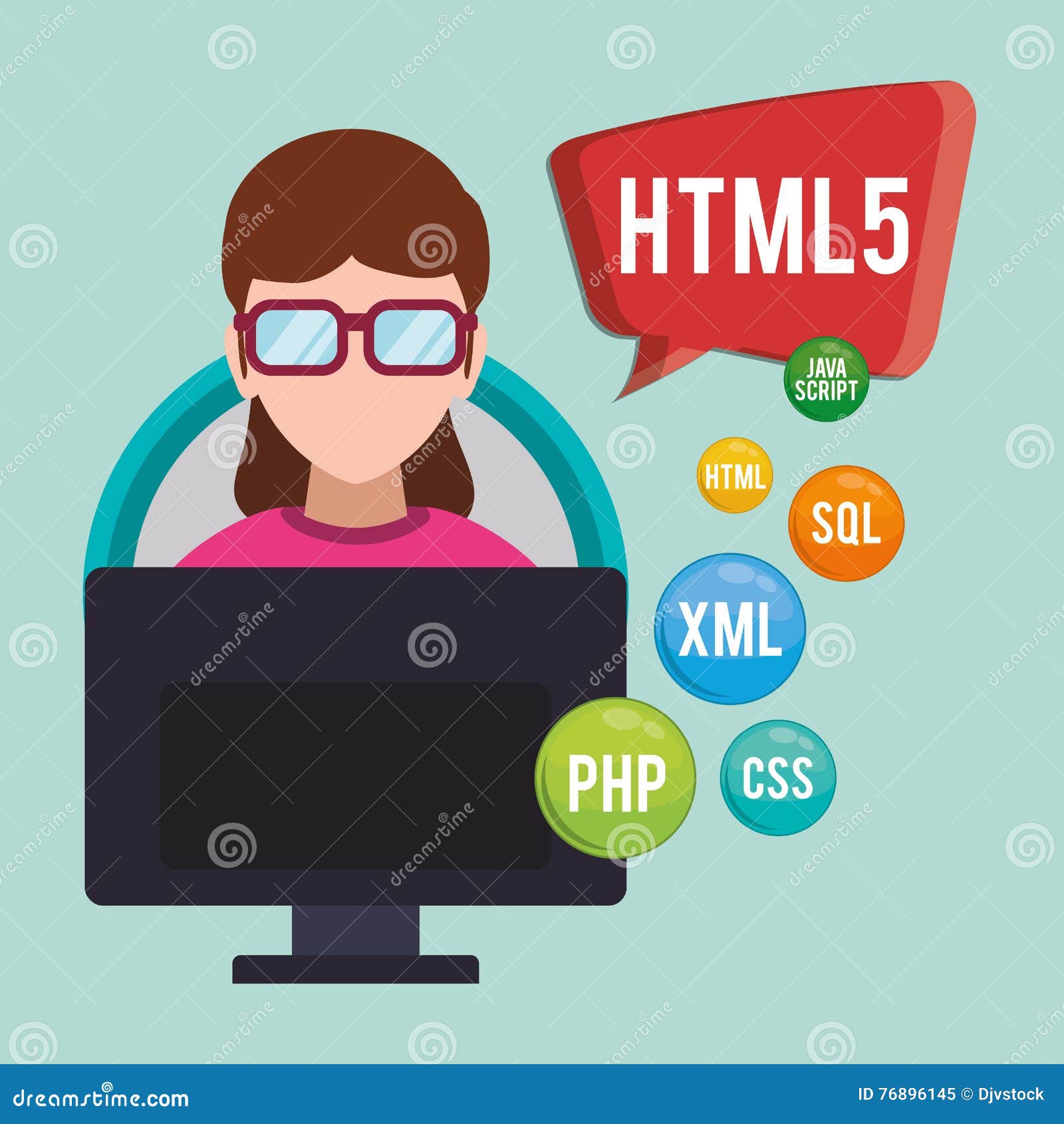 Developer Web Responsive Design Stock Vector - Illustration of ...