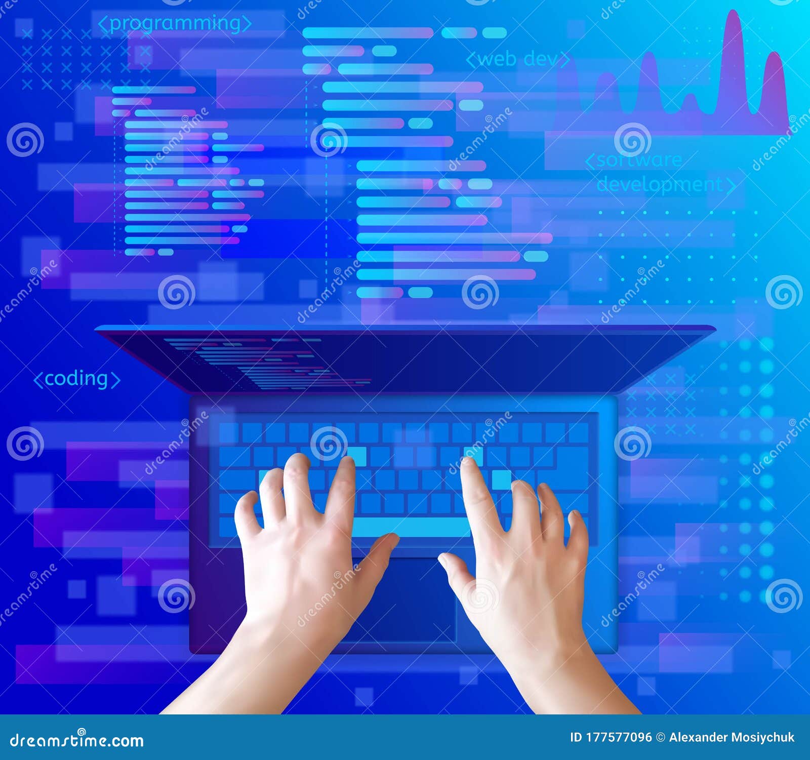 Developer Working on Keyboard of Laptop. Programming and Coding ... Developer Working on Keyboard of Laptop. Programming and Coding ...