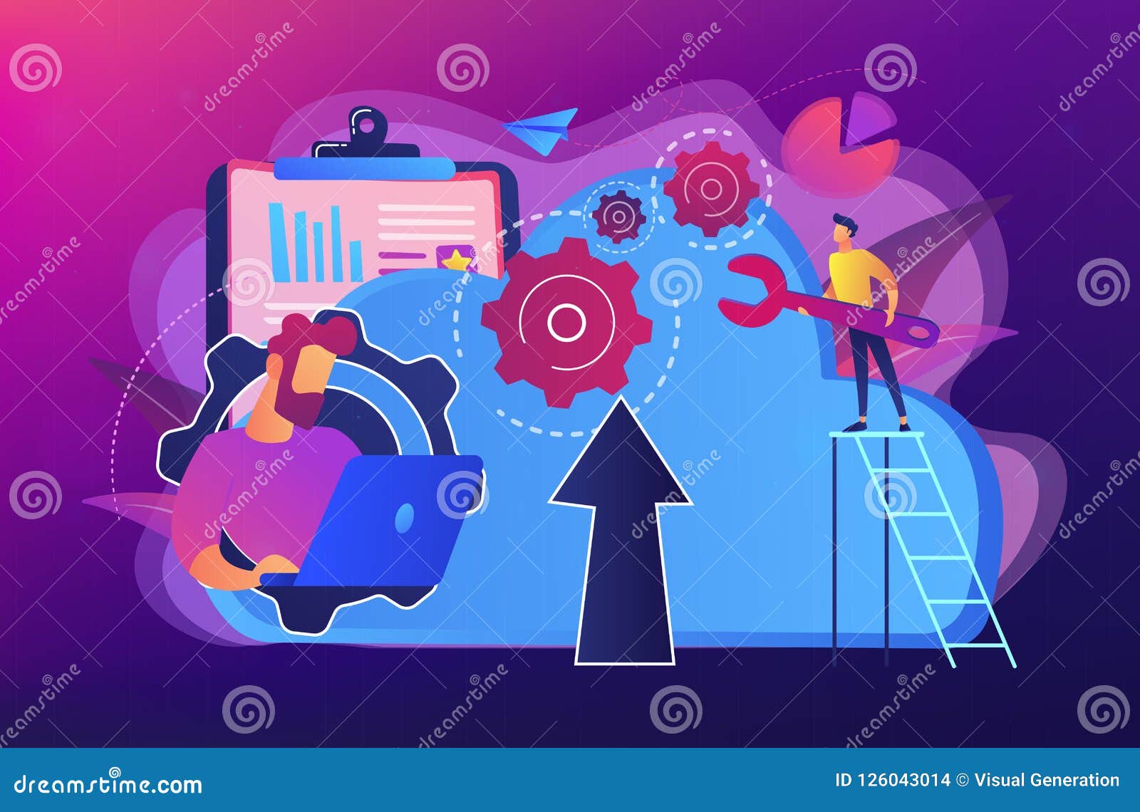 Cloud Engineering Concept Vector Illustration. Stock Vector ...