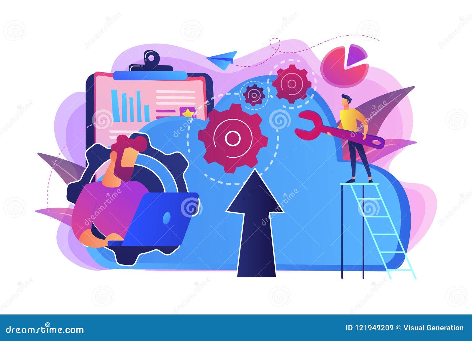 Cloud Engineering Concept Vector Illustration. Stock Vector ...