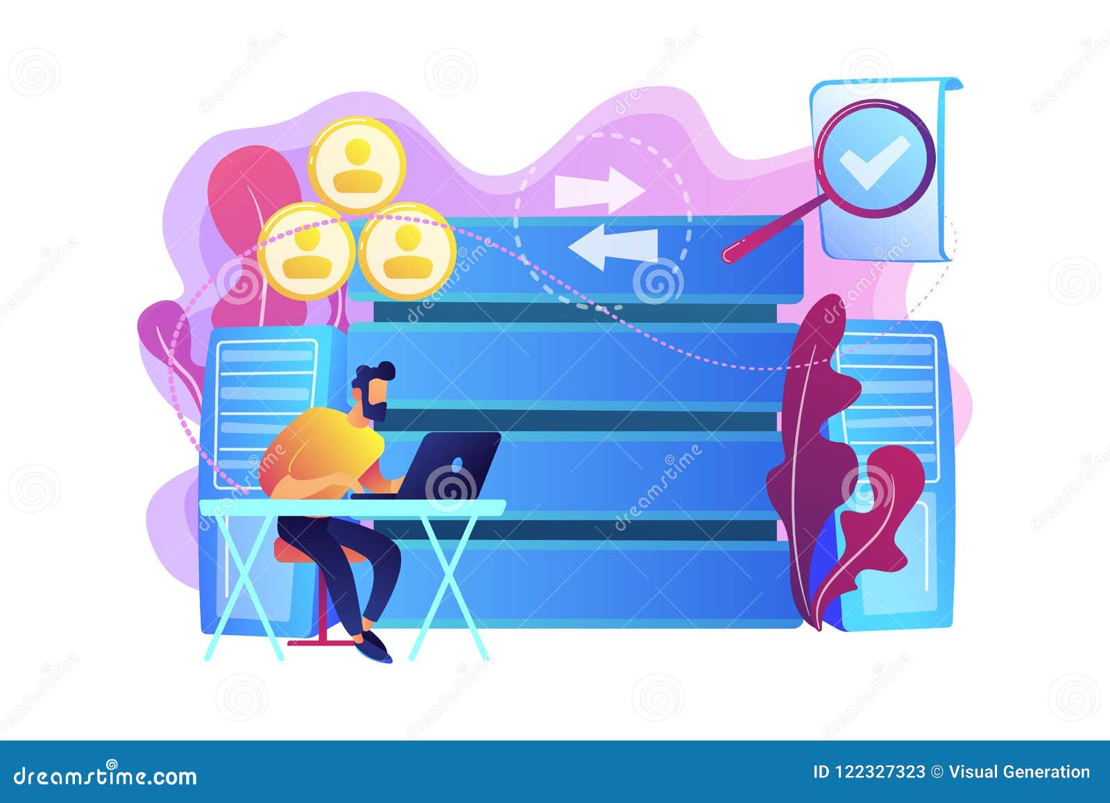 Management Information System Concept Vector Illustration. Stock Vector ...