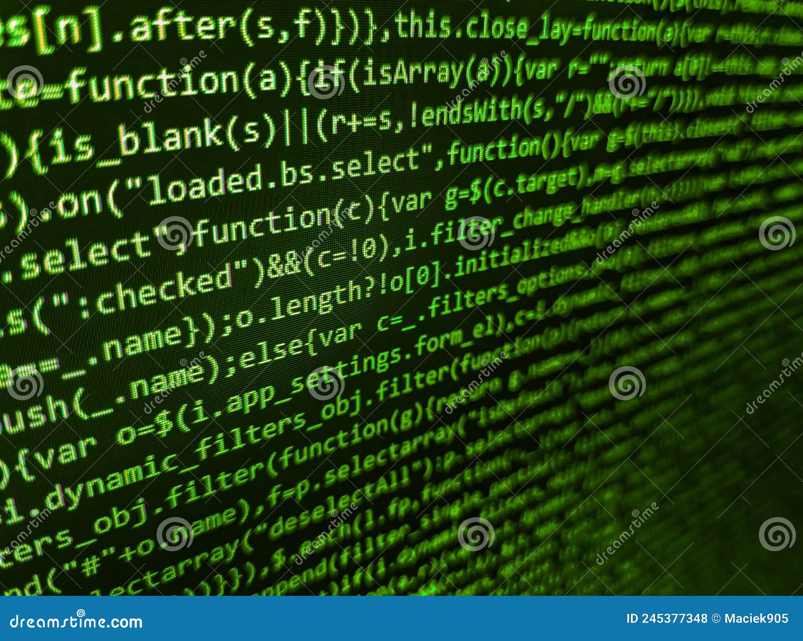 Developer Working On Program Codes Computer Program Preview Data Encryption Security Code On A