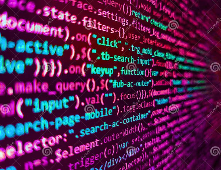 Developer Working On Program Codes In Office Script Procedure Creating