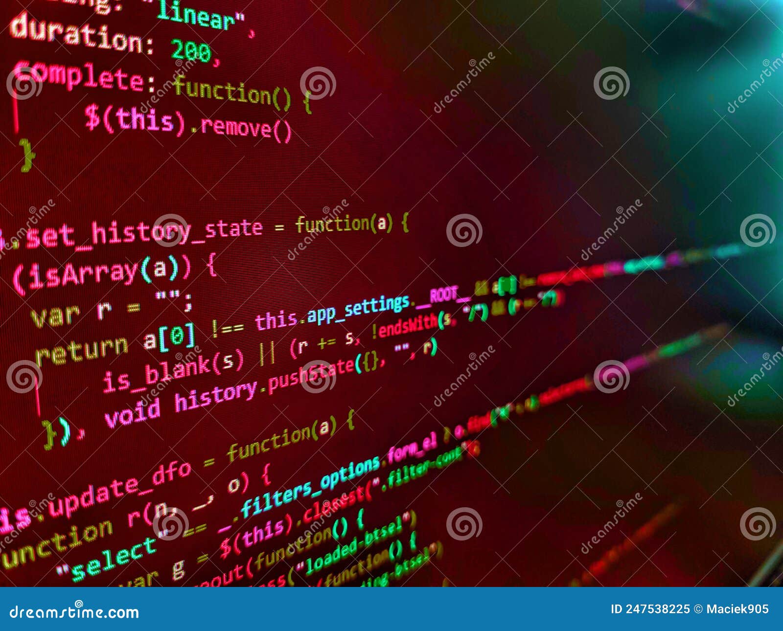 Developer Working on Program Codes in Office. WWW Software Development ...