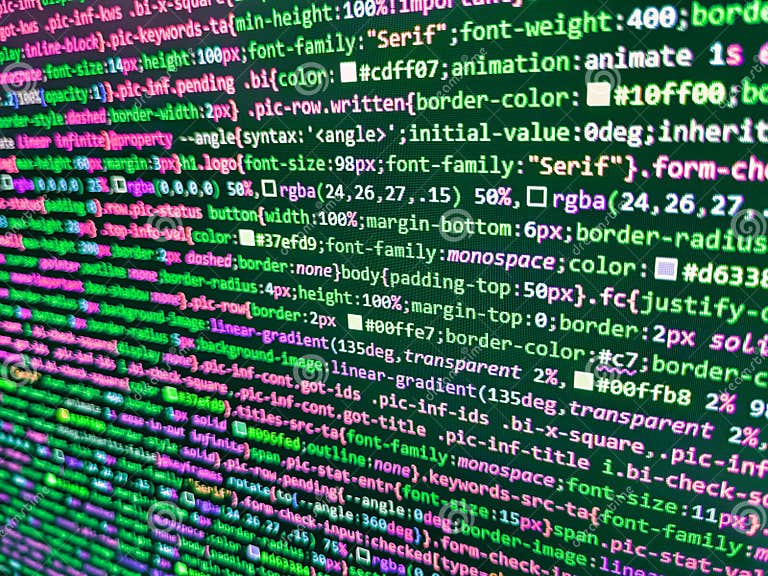 Developer Working on Software Codes in Office. Python Programming Developer Code. Javascript ...