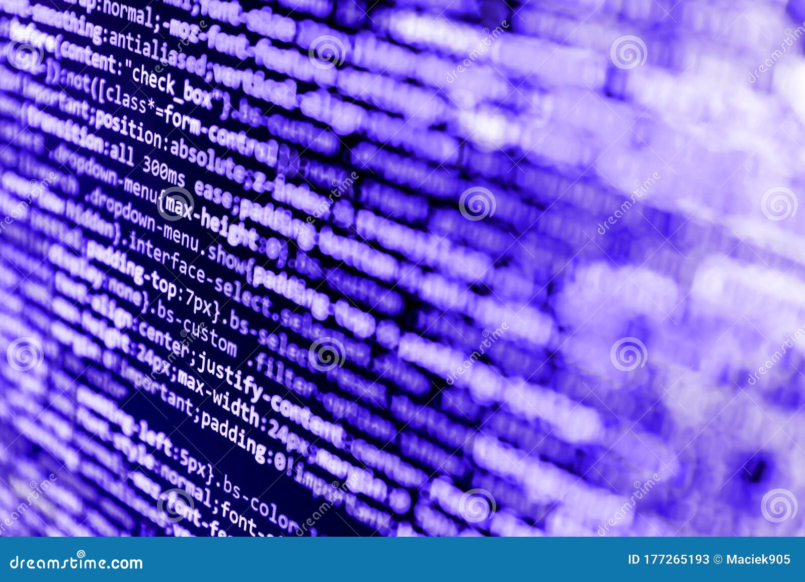 Developer Working On Software Codes In Office Web Developer Html Code With Css On Screen