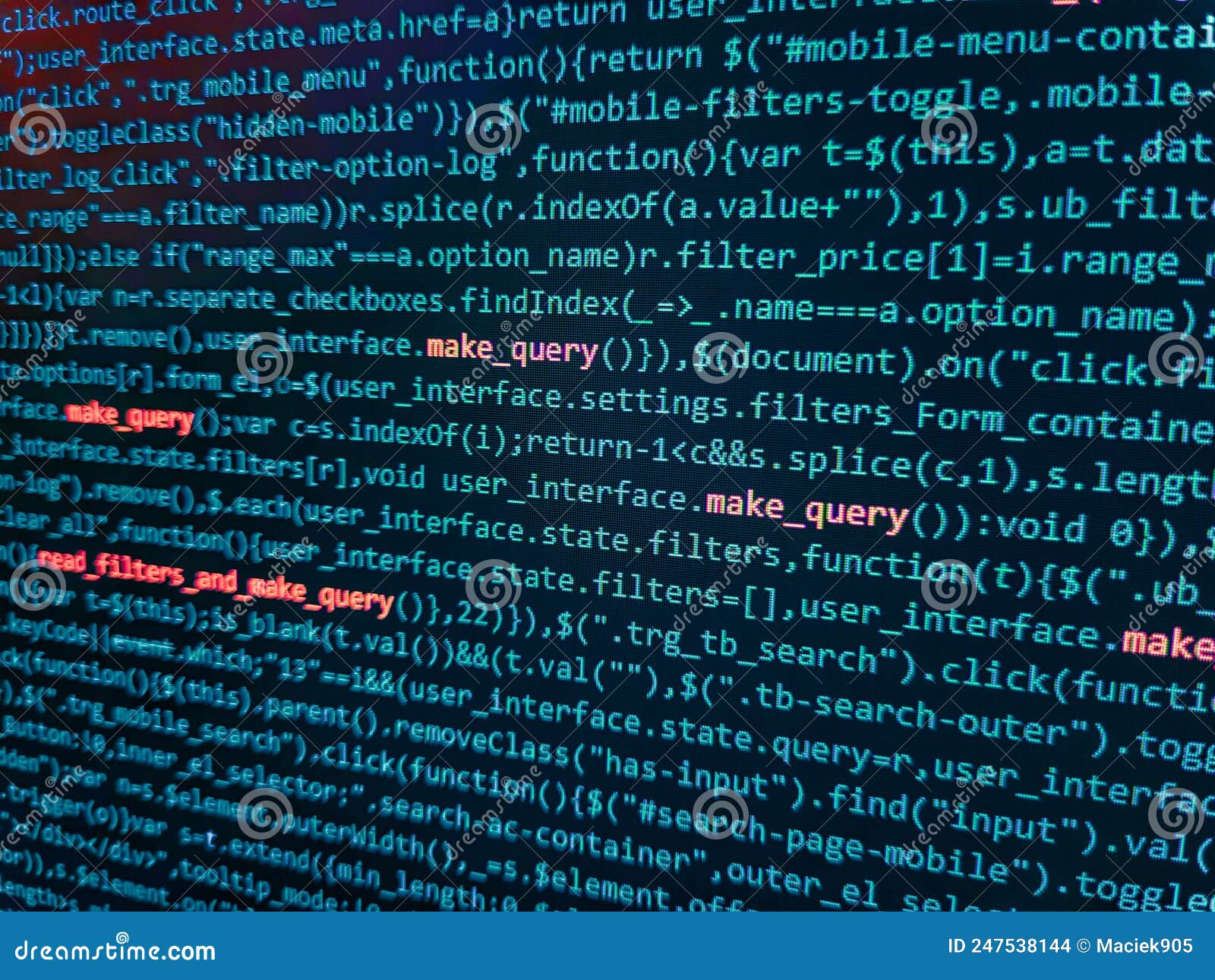 Developer Working On Source Codes On Computer At Office Data Bits Computer Bits Shadow And