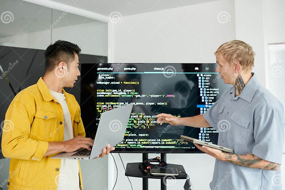 Developers Arguing about Programming Code Stock Photo - Image of computer, businessman: 291344530