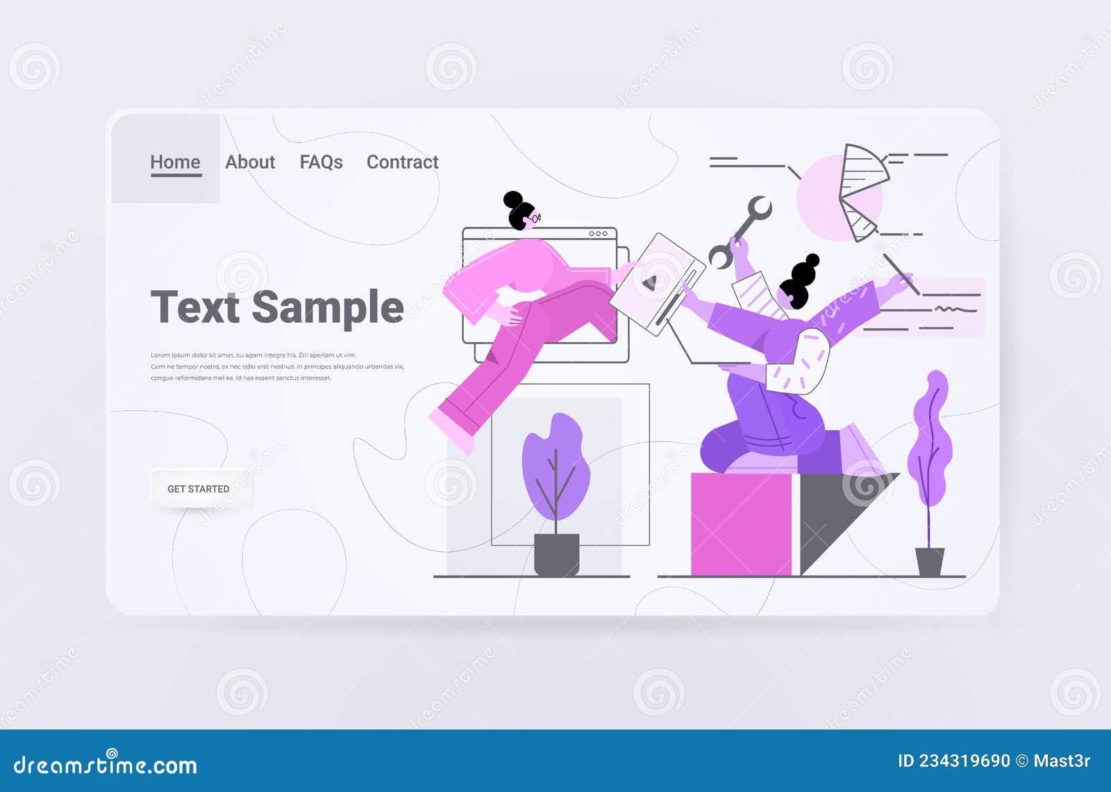 Developers Couple Creating Website Ui Interface Web Application Development Program Software
