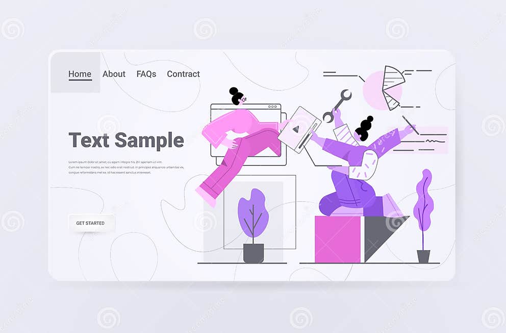 Developers Couple Creating Website Ui Interface Web Application Development Program Software ...