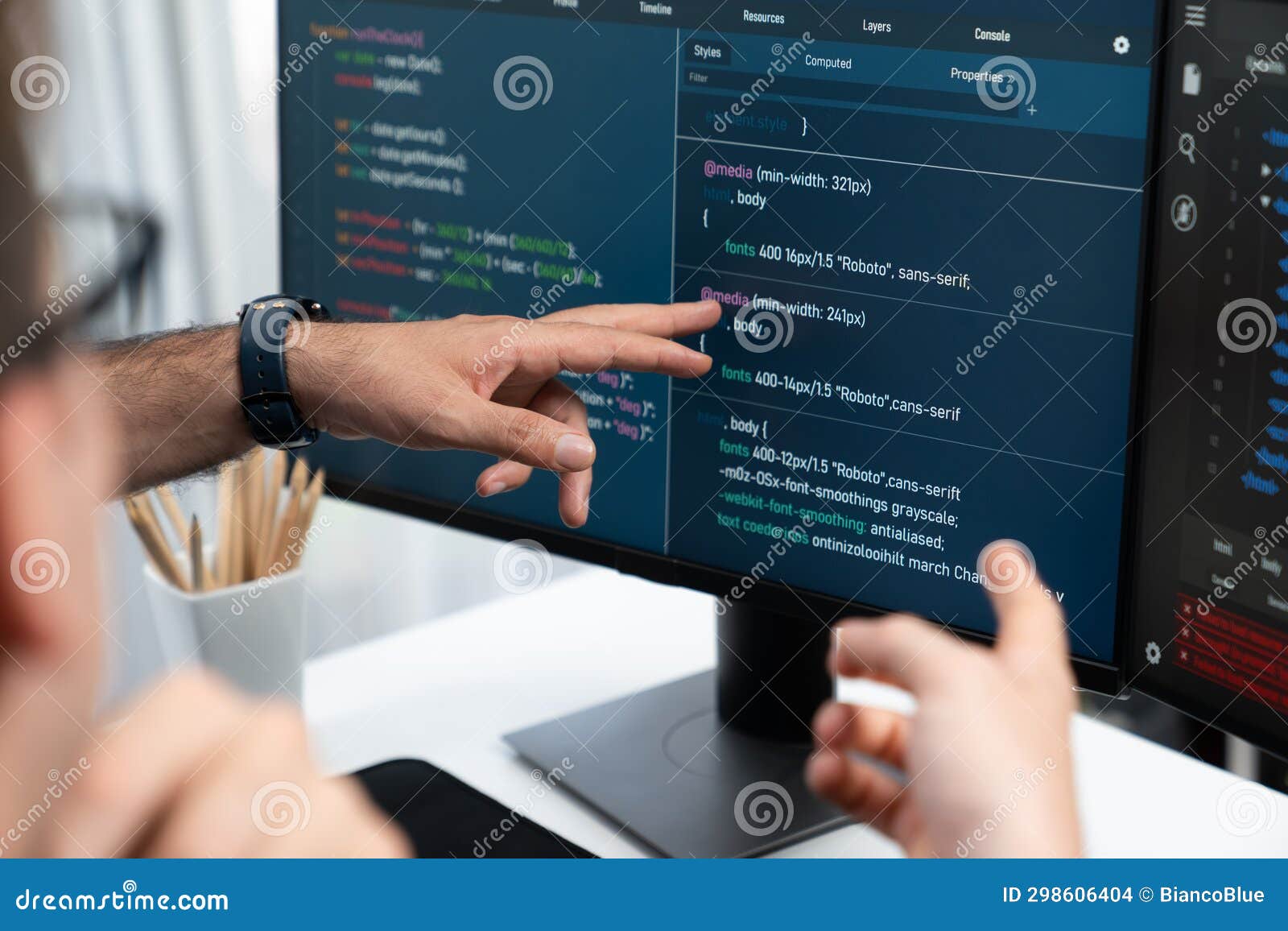 It Developers Creating Online Software Development Information. Sellable. Stock Photo - Image of ...