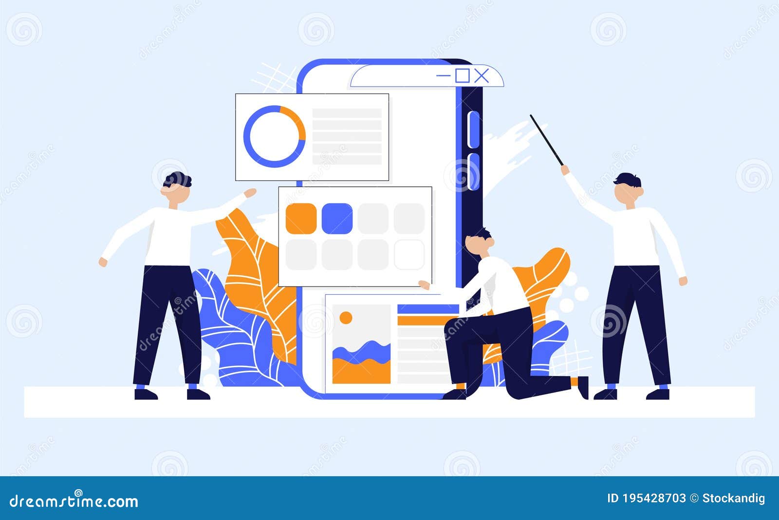 Developers Team Creating and Programming Interface Application for ...