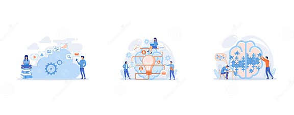 Developers Using Laptop and Smartphone Working with Cloud Data ...