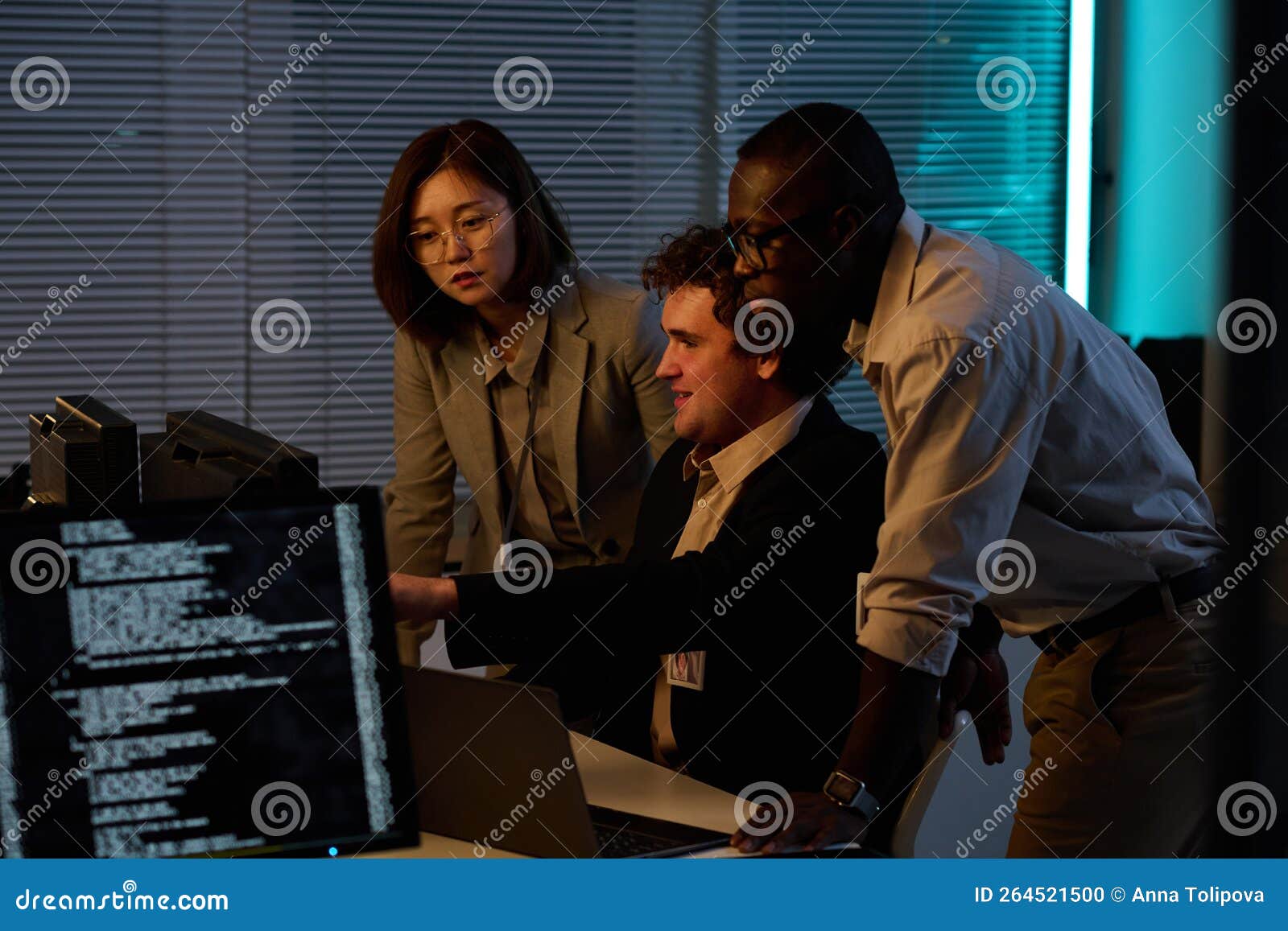 Developers Working with Computer Codes in Team Stock Photo - Image of ...