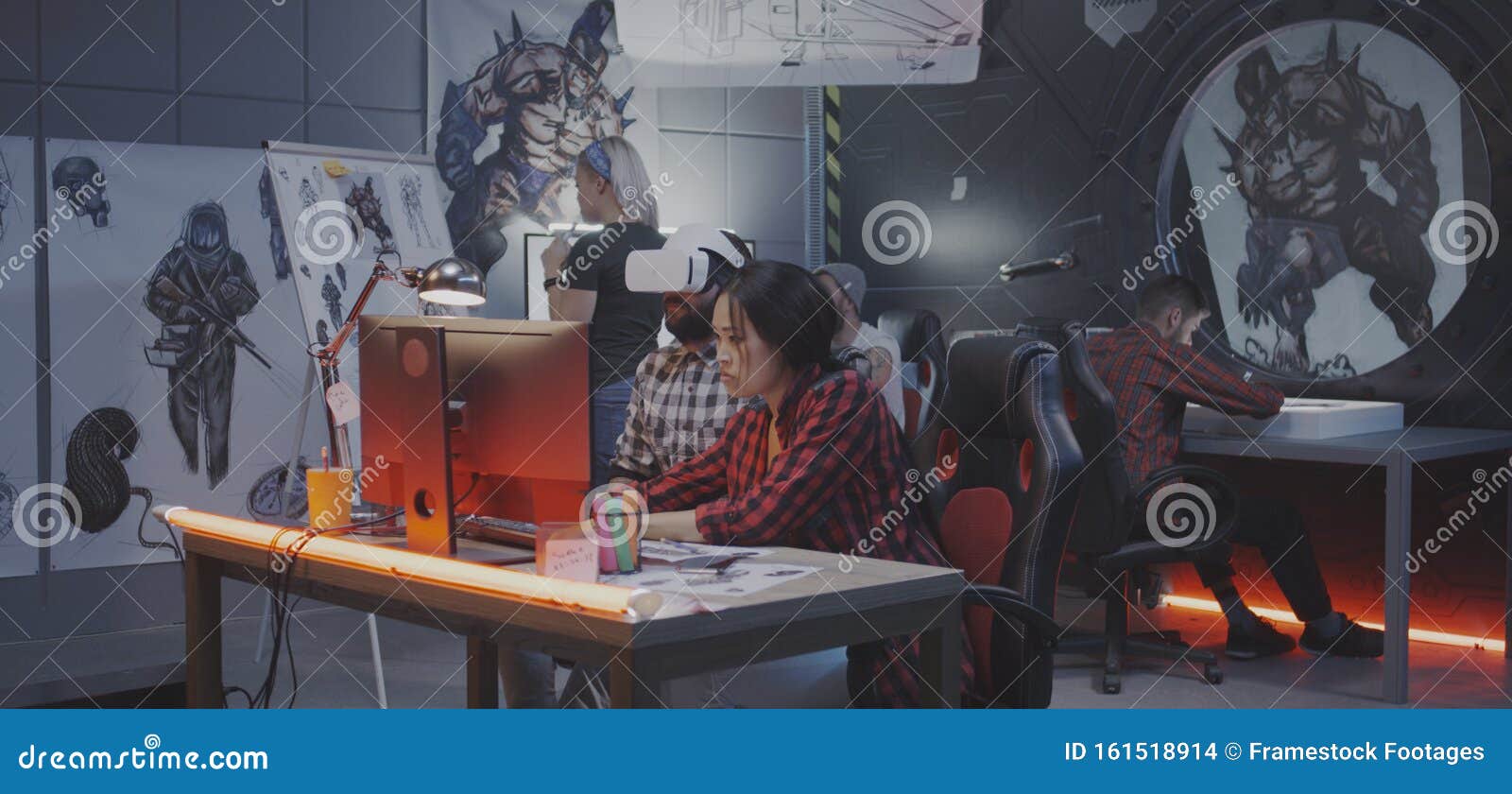 Developers Working on Video Game Stock Photo - Image of skill, women ...