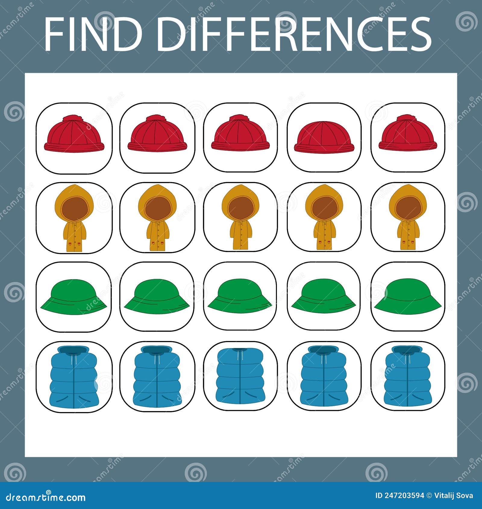 Educational Game for Preschoolers Stock Illustration - Illustration of ...