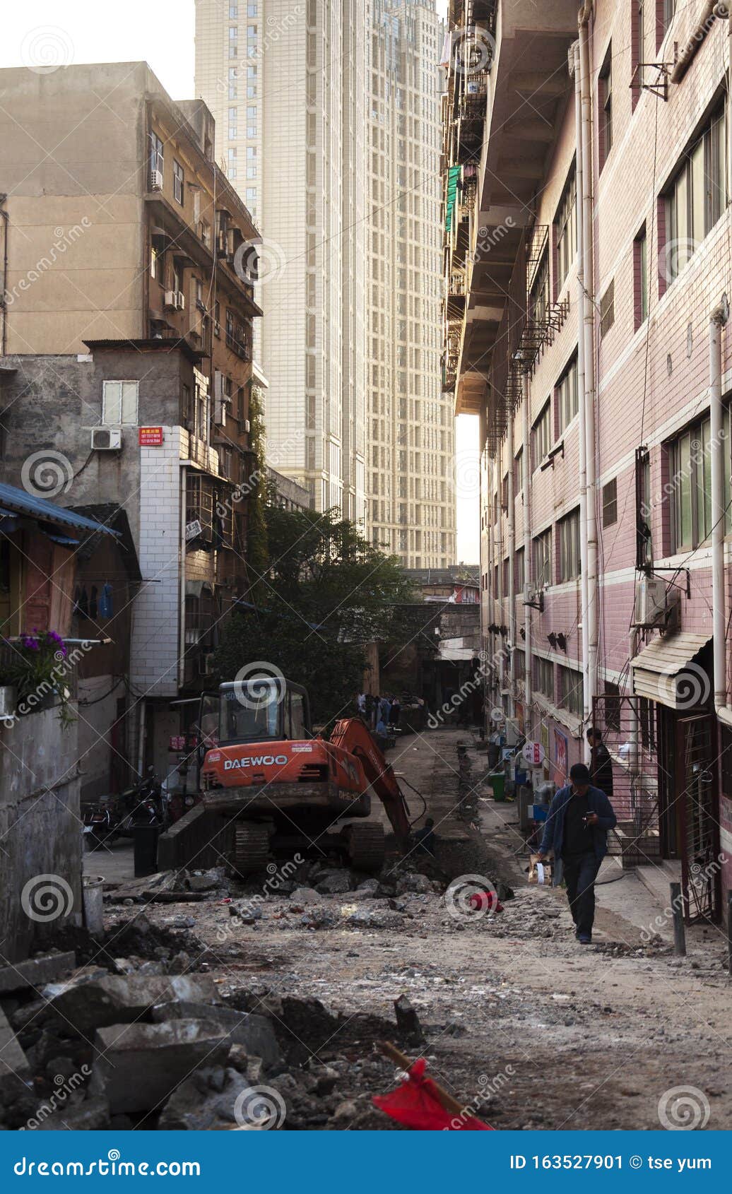 Excavators Urban Construction Urban Architecture Demolition Editorial ...