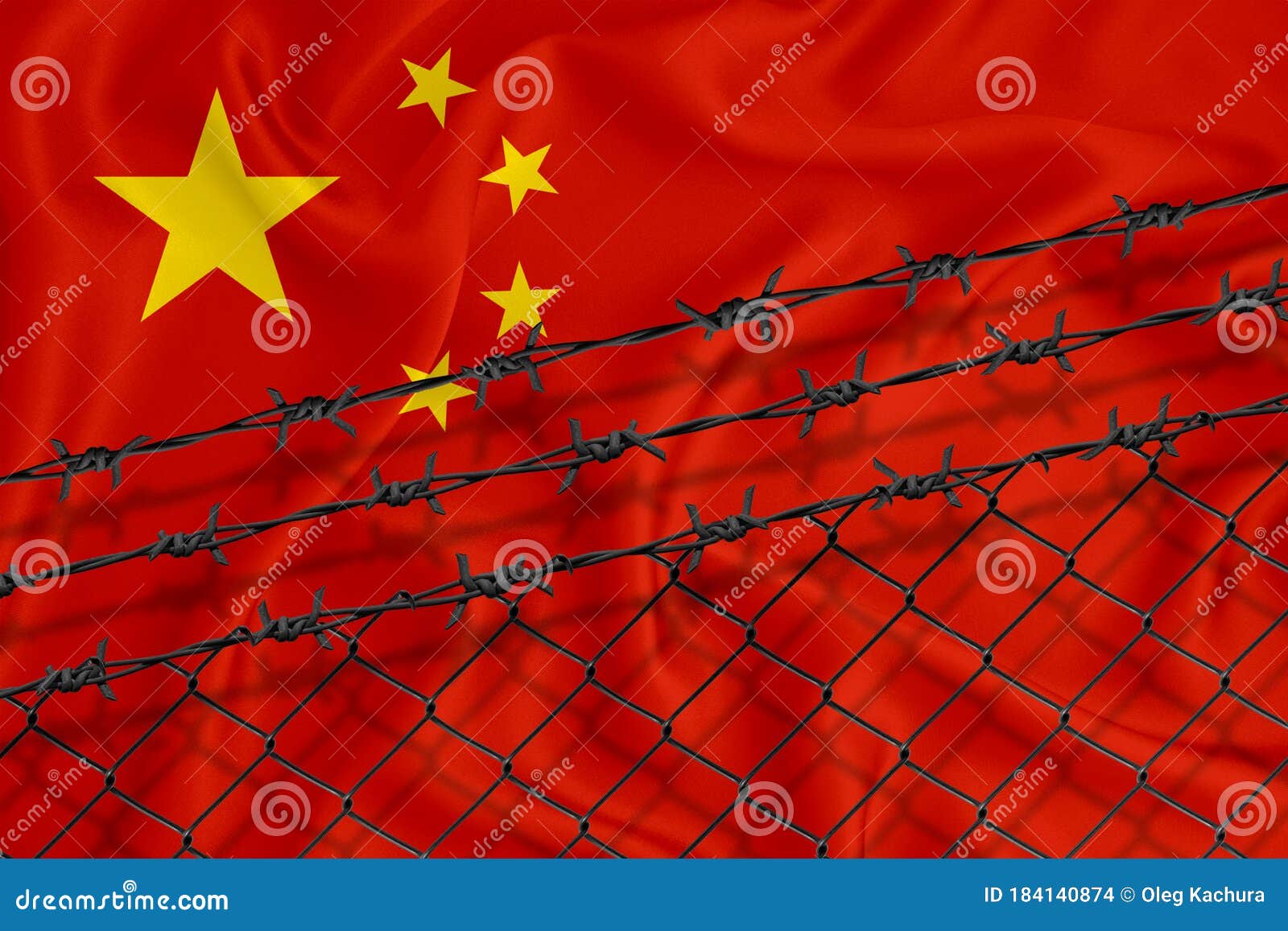 Developing China Flag On A Transparent Background. Vector ...