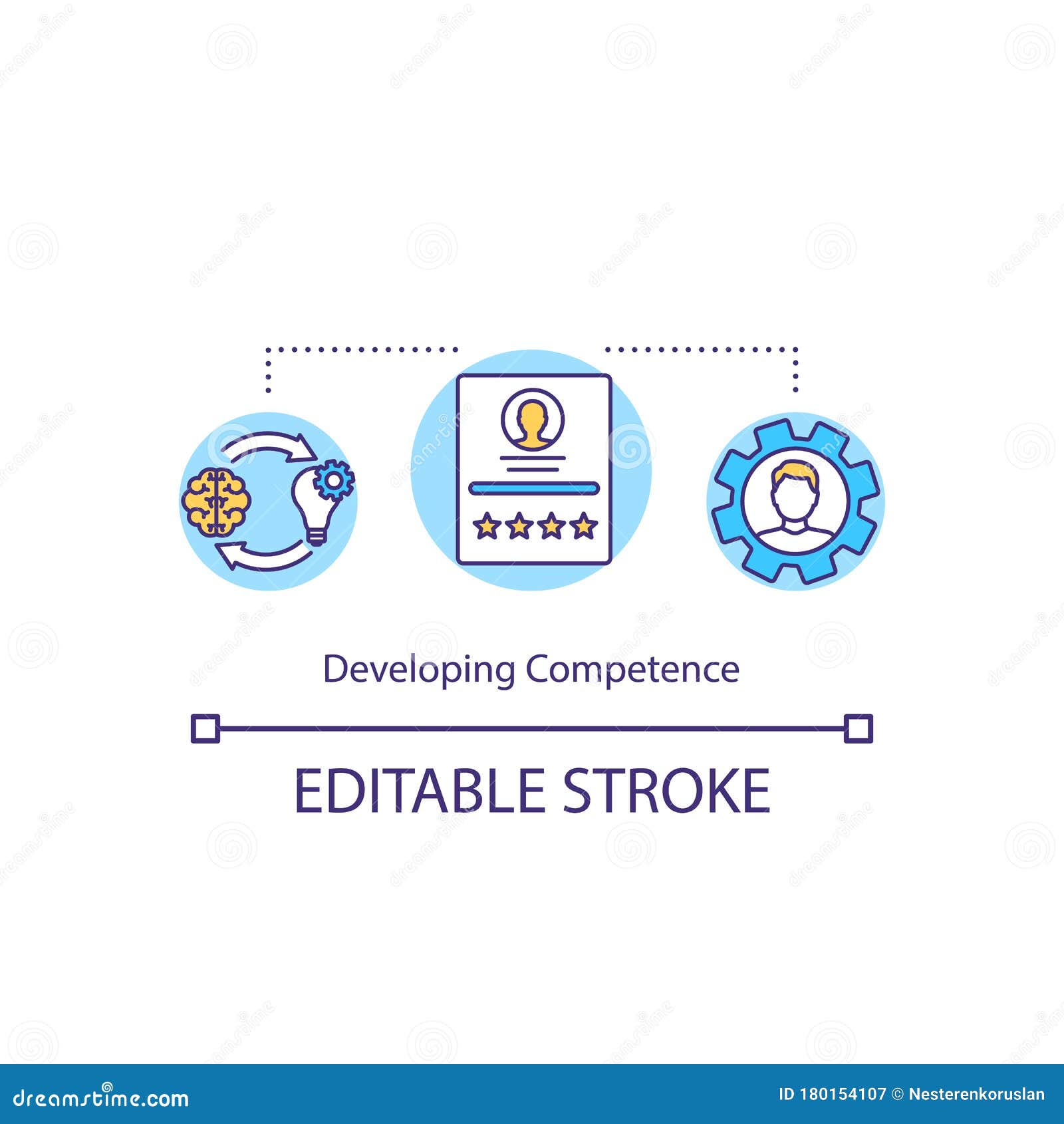 Developing Competence Concept Icon Stock Vector - Illustration of ...