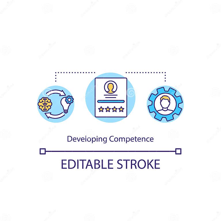 Developing Competence Concept Icon Stock Vector - Illustration of ...