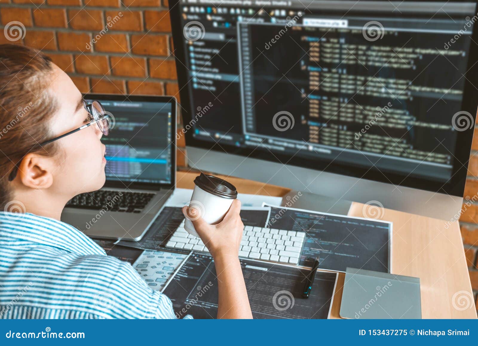 Developing Concentrated Programmer Reading Computer Codes Development Website Design And Coding