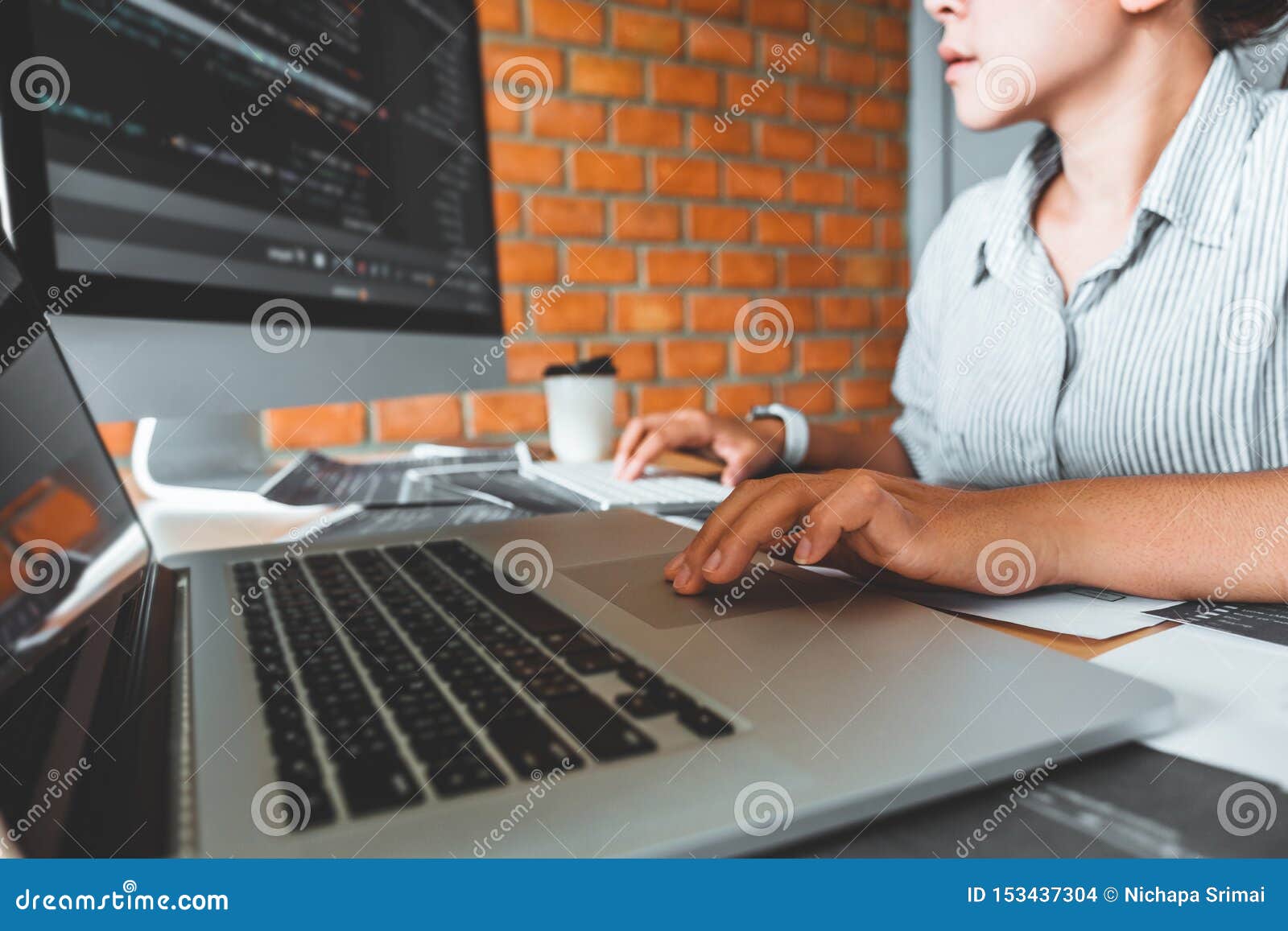 Developing Concentrated Programmer Reading Computer Codes Development Website Design And Coding