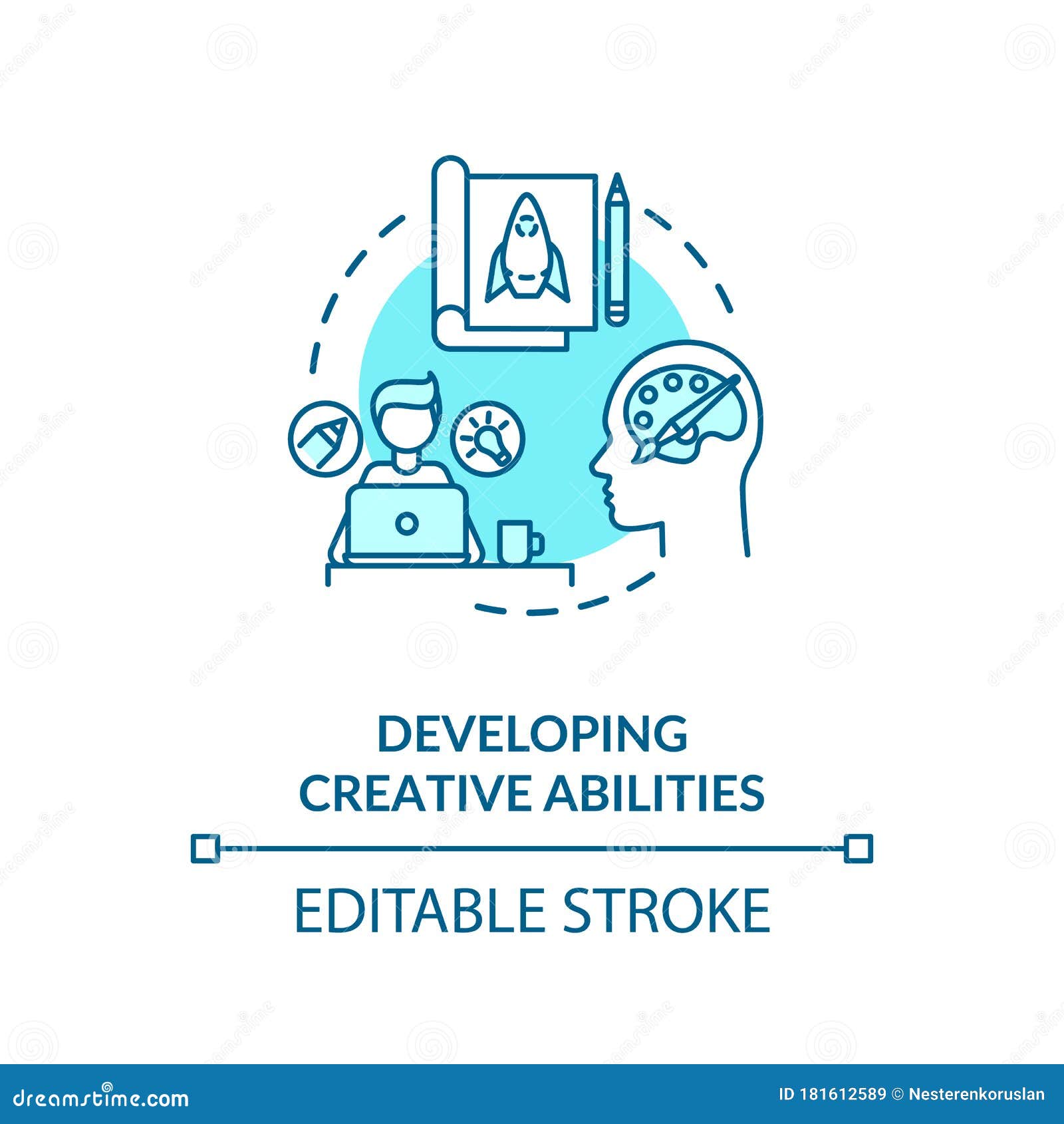 Man Developing Creative Thinking With Mental Mindset Types To Deal With ...