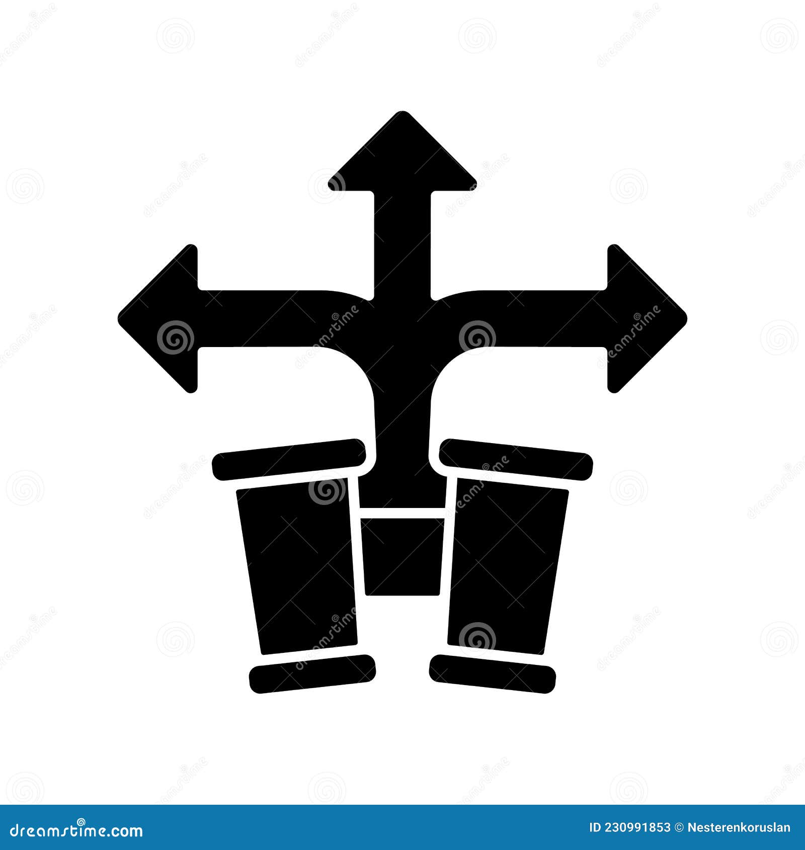Developing Foresight Black Glyph Icon Stock Vector - Illustration of ...